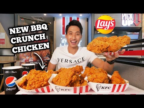 MASSIVE KFC FAMILY FEAST MUKBANG! | NEW BBQ CRUNCH CHICKEN! | Best ...