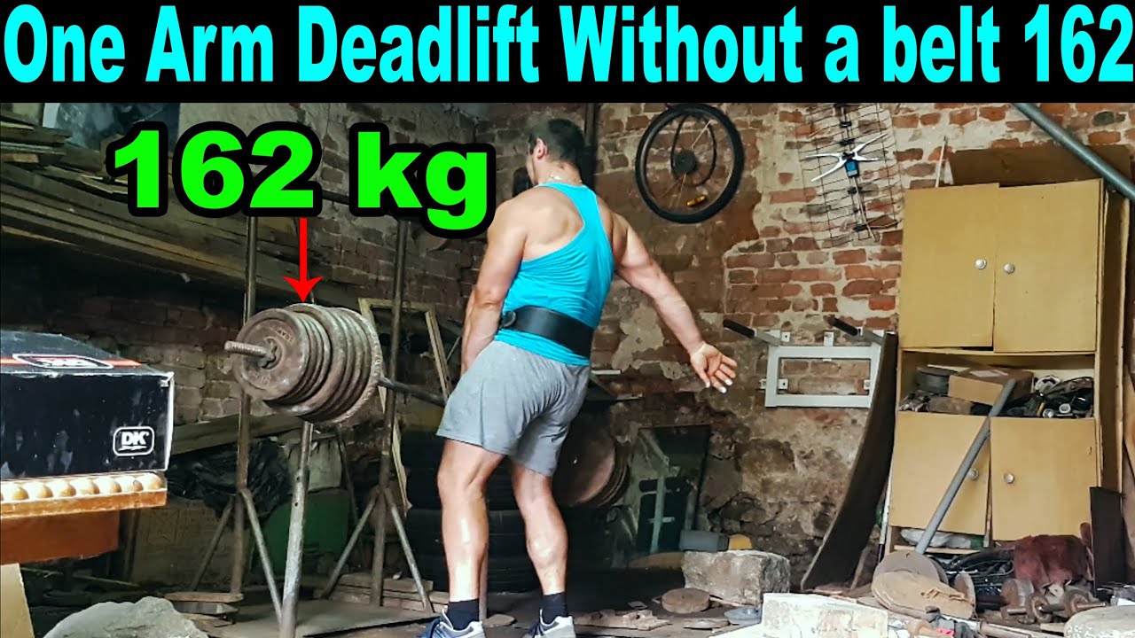 Martwy Ciąg jednorącz 162 kg. One - arm deadlift 162 kg. - YouTube