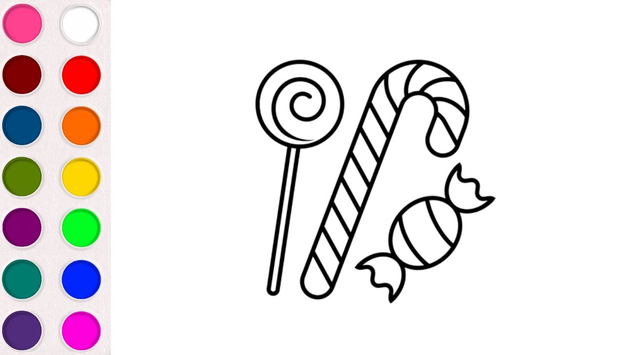 How to Draw Christmas Candies | Drawing, Coloring for Kids | ART MAGIC ...