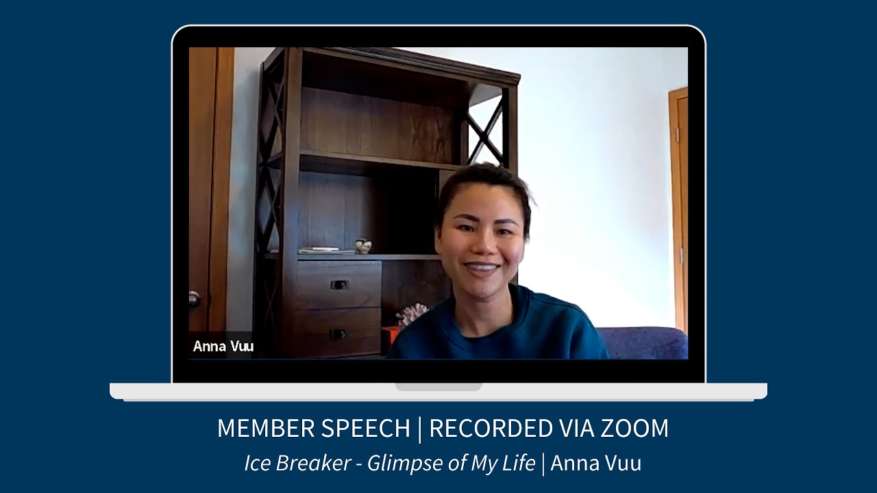 Ice Breaker Speech - Anna Vuu - YouTube