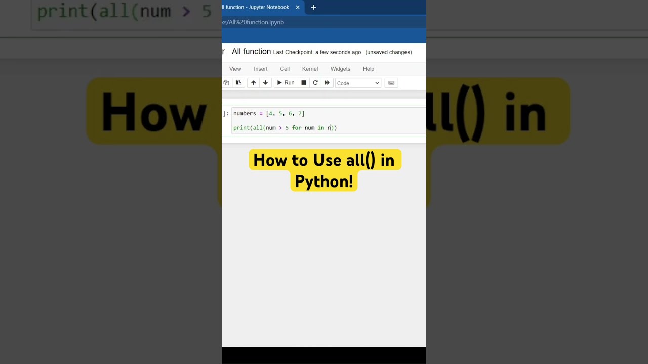 Check If All Elements Of List Matches Condition Python shorts learnpython programming Check If All Elements Of List Matches Condition Python shorts learnpython programming