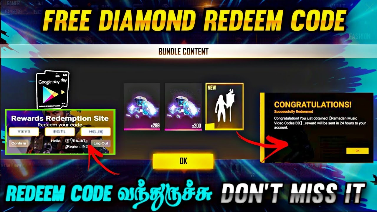 Free 1500 Diamonds 😳 - Redeem Code வந்திருச்சு || Today Only Avaliable ...