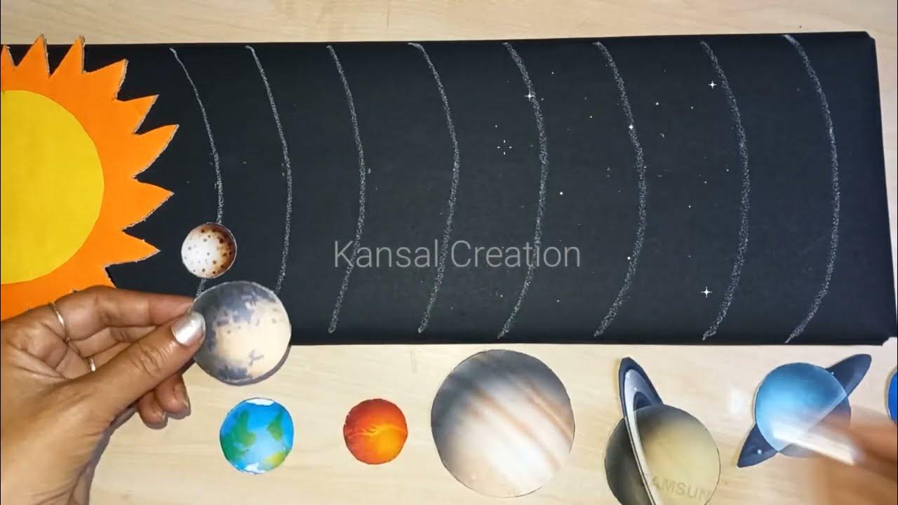 How to make Solar System Model/DIY Easy Solar System making for school project /Sst/Kansal ...