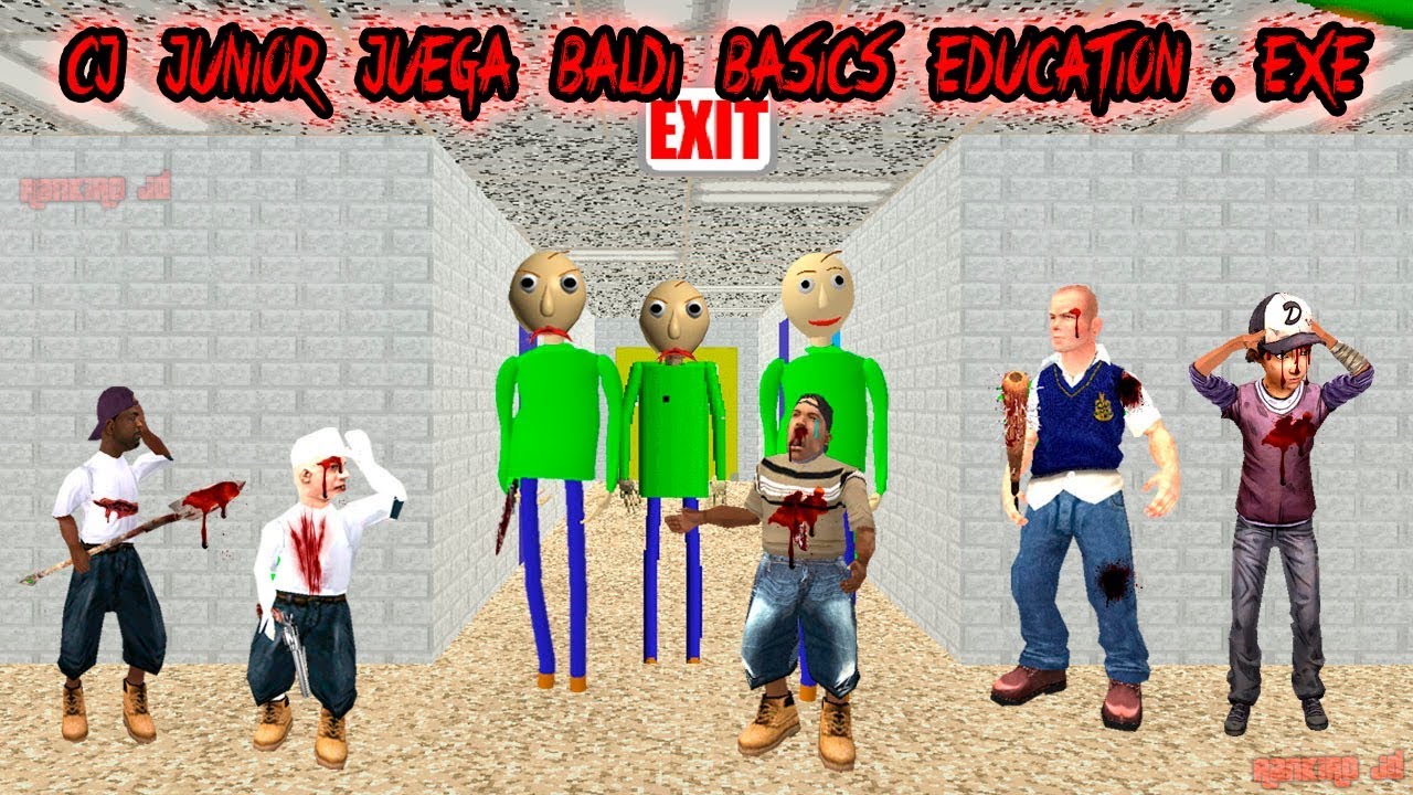 Cj Junior juega Baldi Basic Exe - Loquendo - Gta san andreas - YouTube