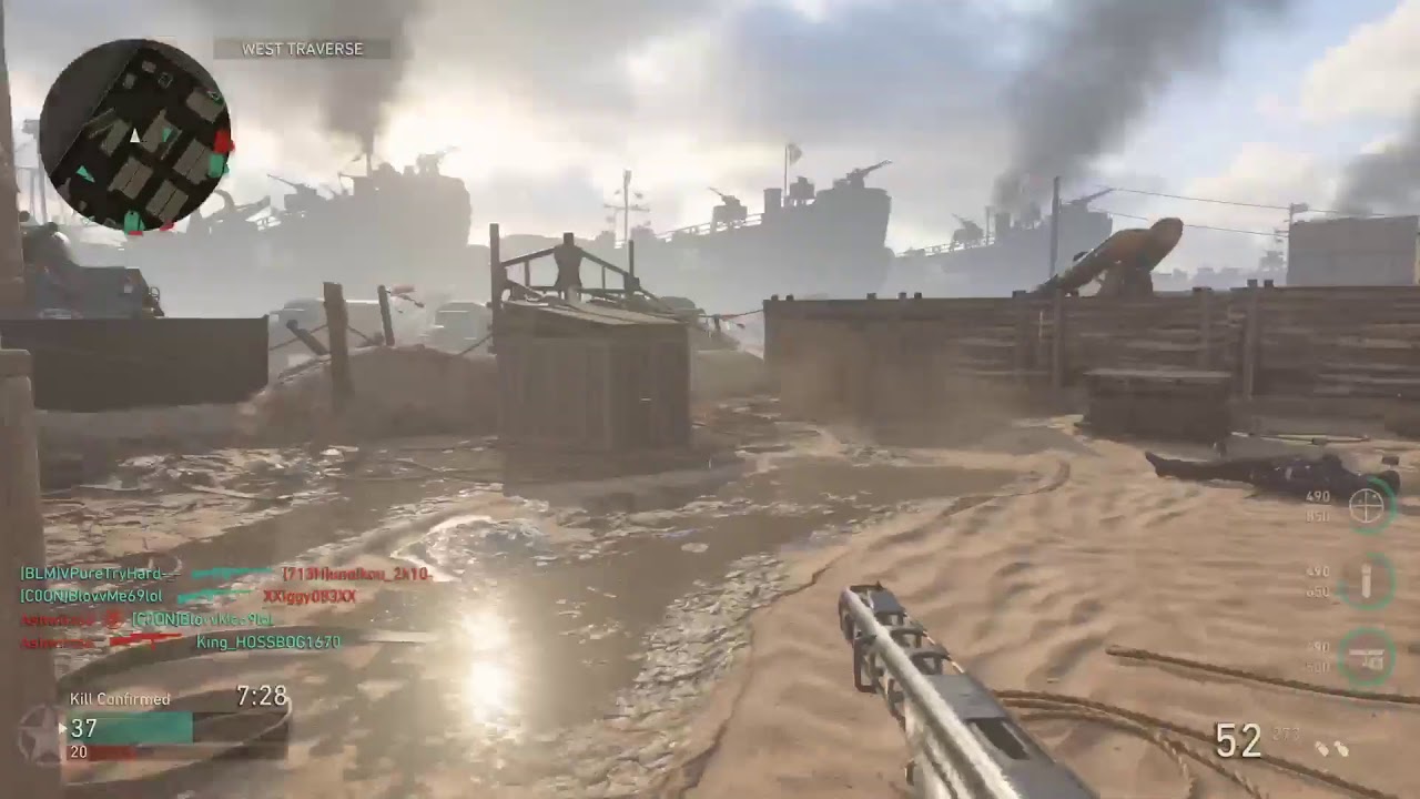 Playing cod ww2 multiplayer - YouTube