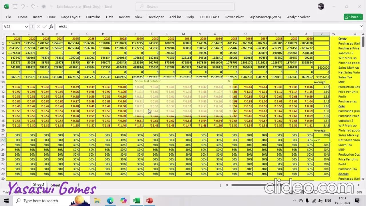 Learn Optimization with Excel Solver - YouTube