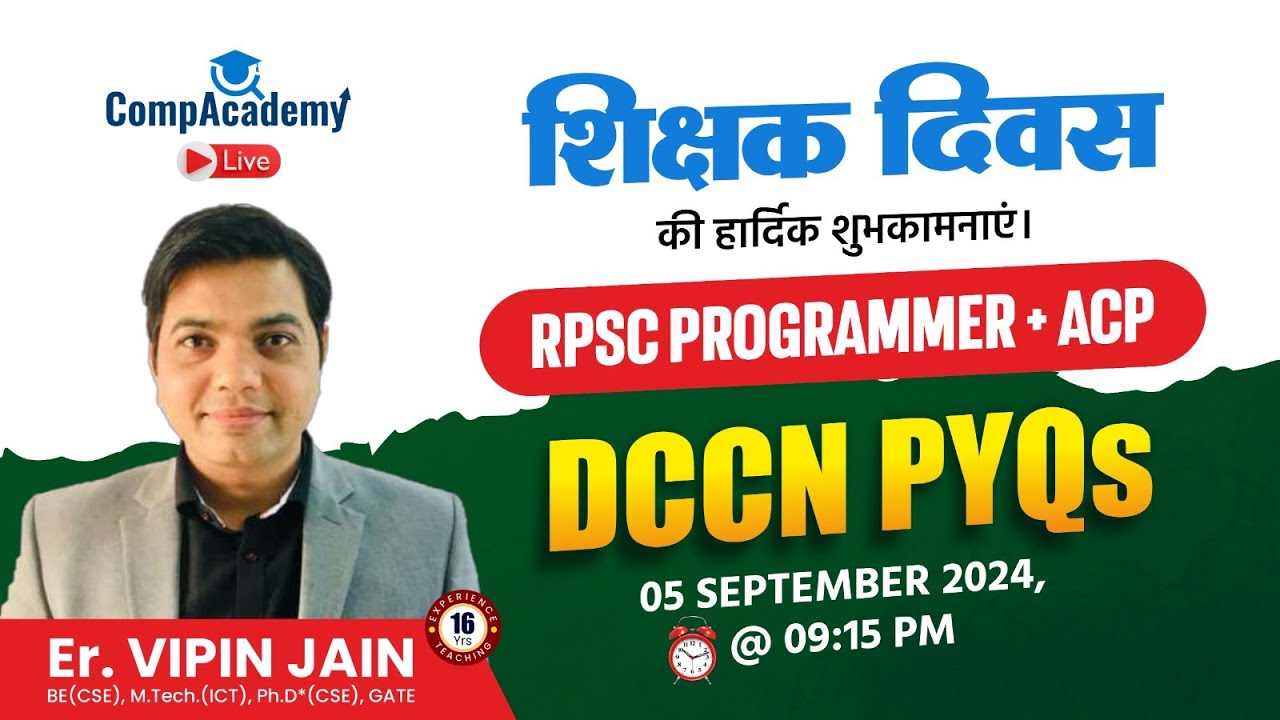 Rpsc Programmer Acp Dccn Pyqs Detailed Solution Class By Vipin Sir Compacademy Youtube