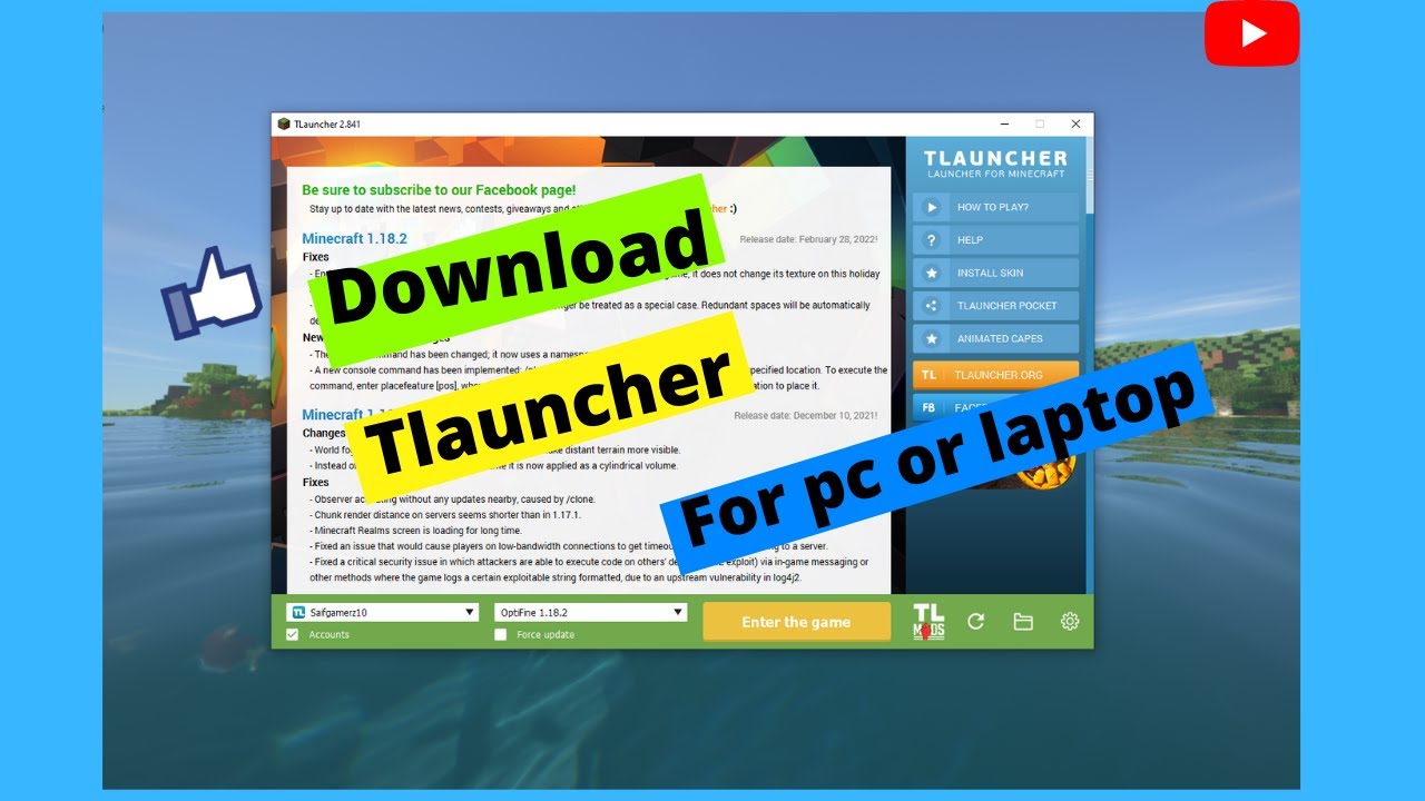 How to Download Tlauncher in your laptop or pc - YouTube