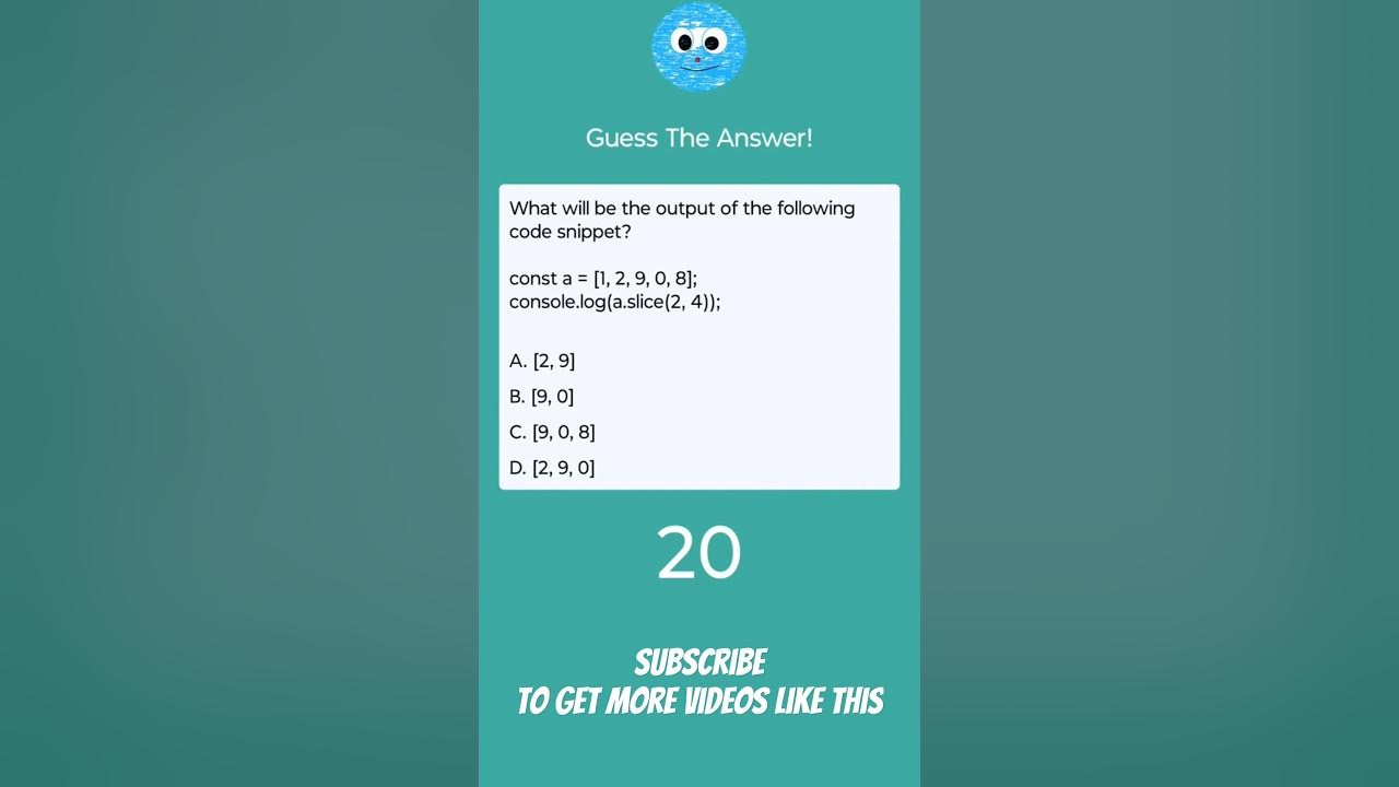 Guess The Answer 6 Javascript React Programming Coding Test Mcq