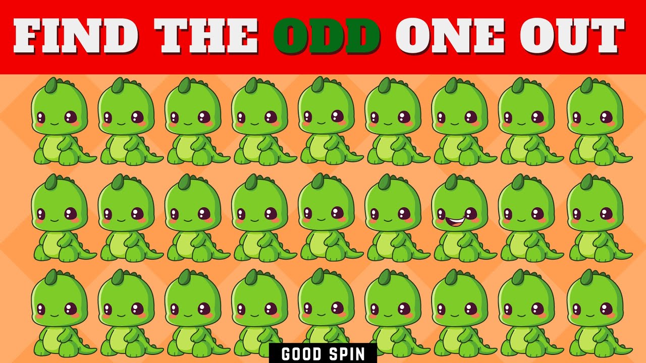 Find The Odd One Out : Can You Spot the Hidden Odd Ones? Dino Special # ...