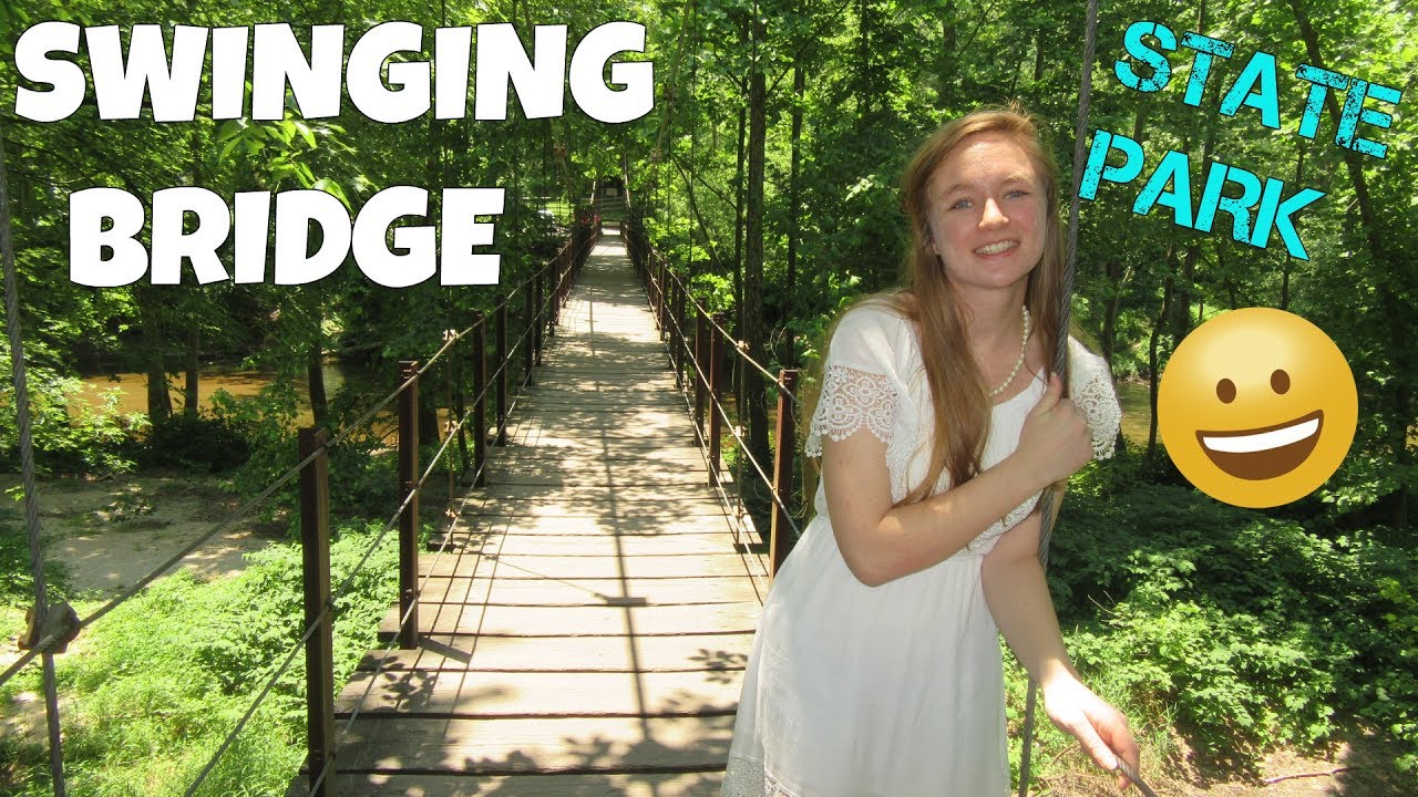 Swinging Bridge in State Park - YouTube