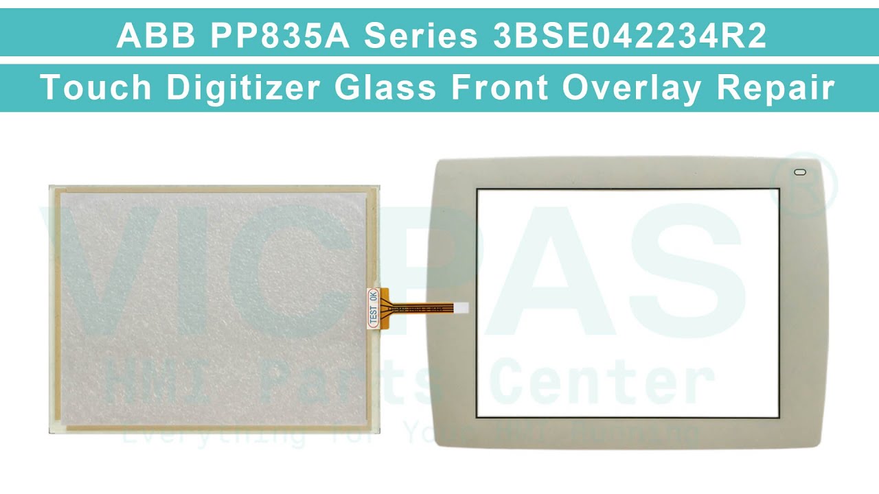 ABB Panel 800 PP835A 3BSE042234R2 HMI Touch Panel Glass Protective Film Replacement Repair - YouTube
