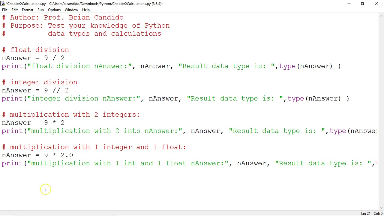 Python Data Types And Arithmetic Operators Youtube 6600