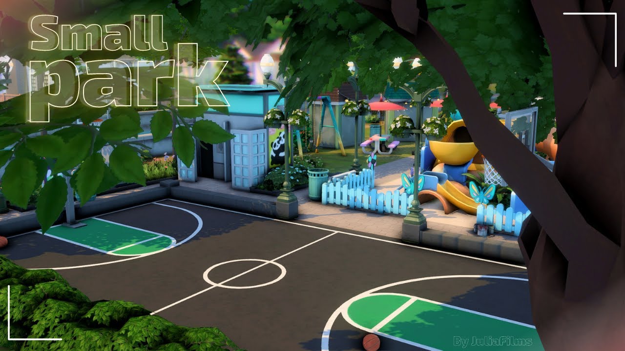 Маленький парк🌳⛅│Строительство│Small Park│SpeedBuild│NO CC [The Sims 4 ...