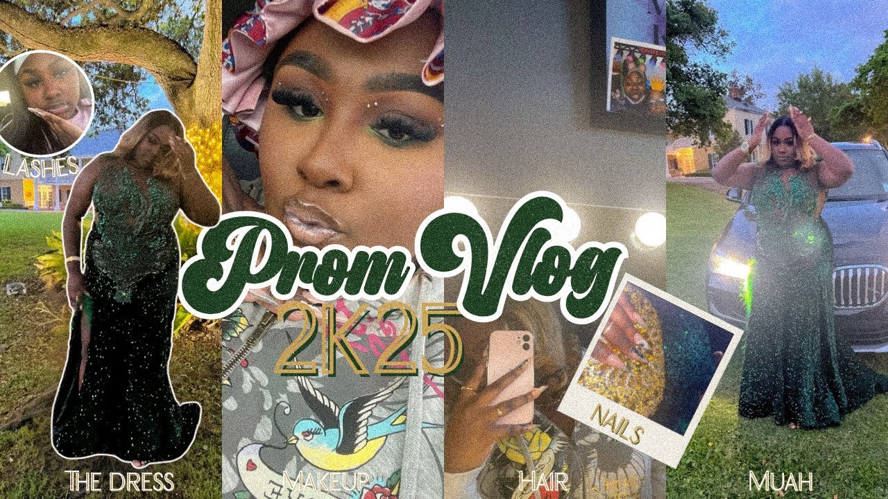 PROM VLOG 2k25 | GRWM + hair, nails, makeup, Junior Prom, and more ...
