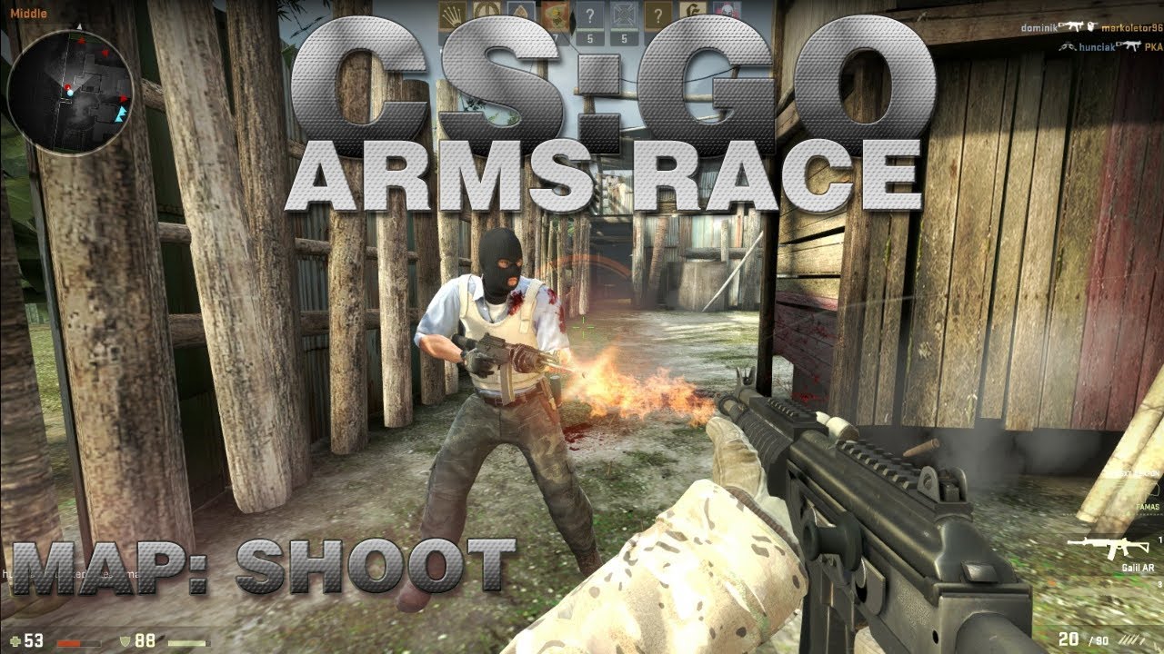 GAMEPLAY | CS:GO armsrace on shoot - YouTube