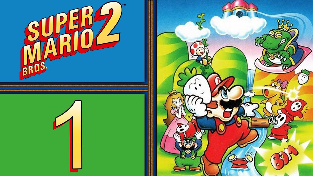 Super Mario Bros. 2 (USA) playthrough pt1 - Retro Vibes, 4 Characters ...