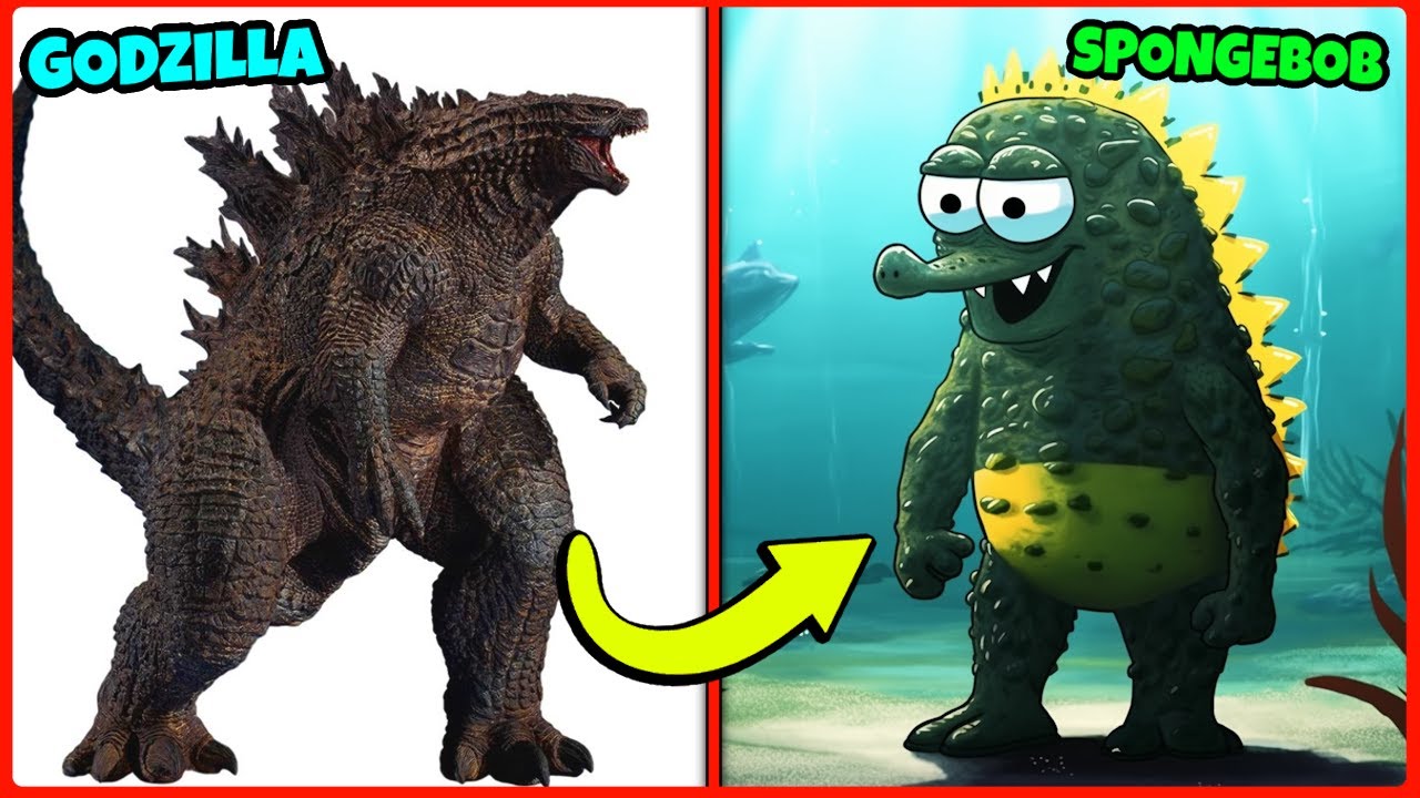 Godzilla CHARACTERS As SPONGEBOB 2023 - YouTube