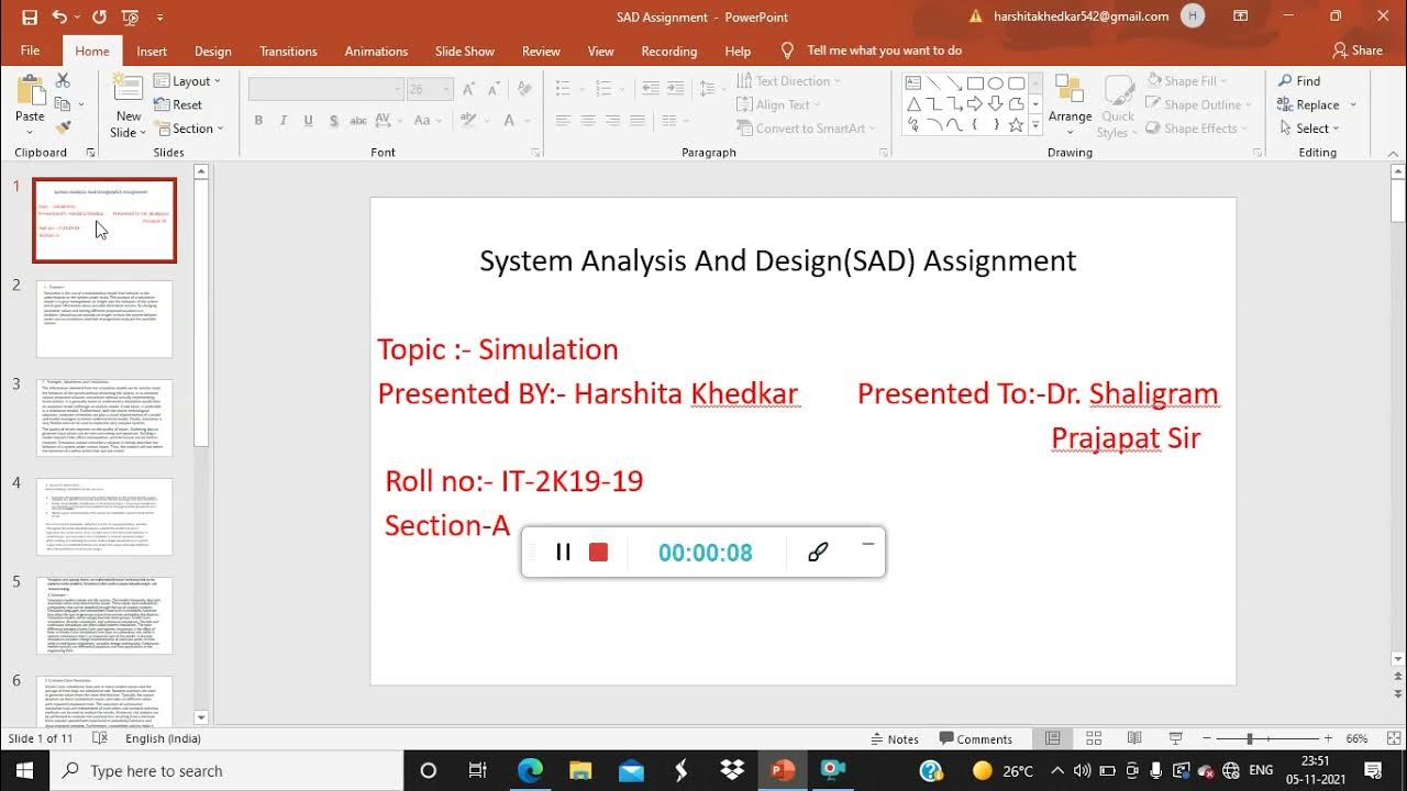 Simulation By Harshita Khedkar - YouTube