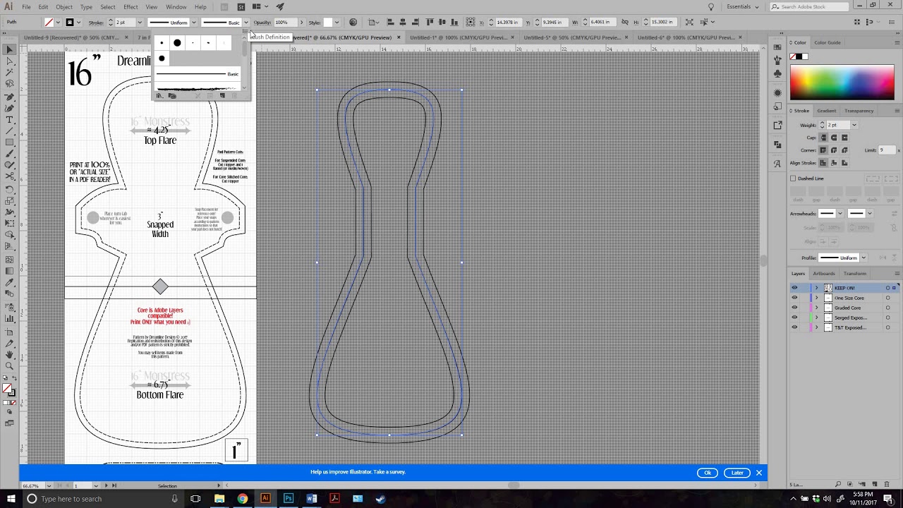 Seam Allowance + Core Pattern | Cloth Pad Patterns | AI Tutorial - YouTube