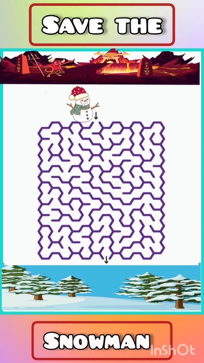 HELP THE SNOWMAN BY SOLVING THIS MAZE || - YouTube