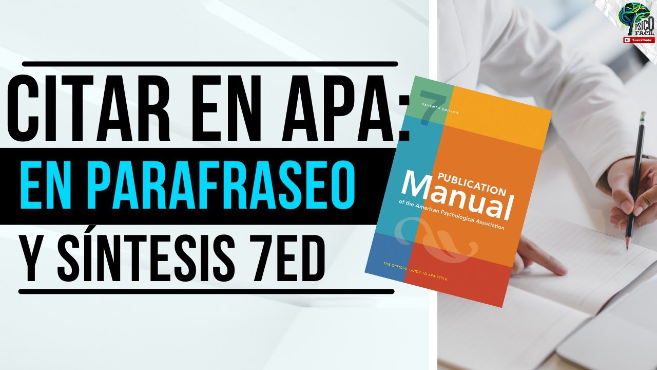 🔴 Cómo citar en APA: En Parafraseo y Síntesis de varios autores ...
