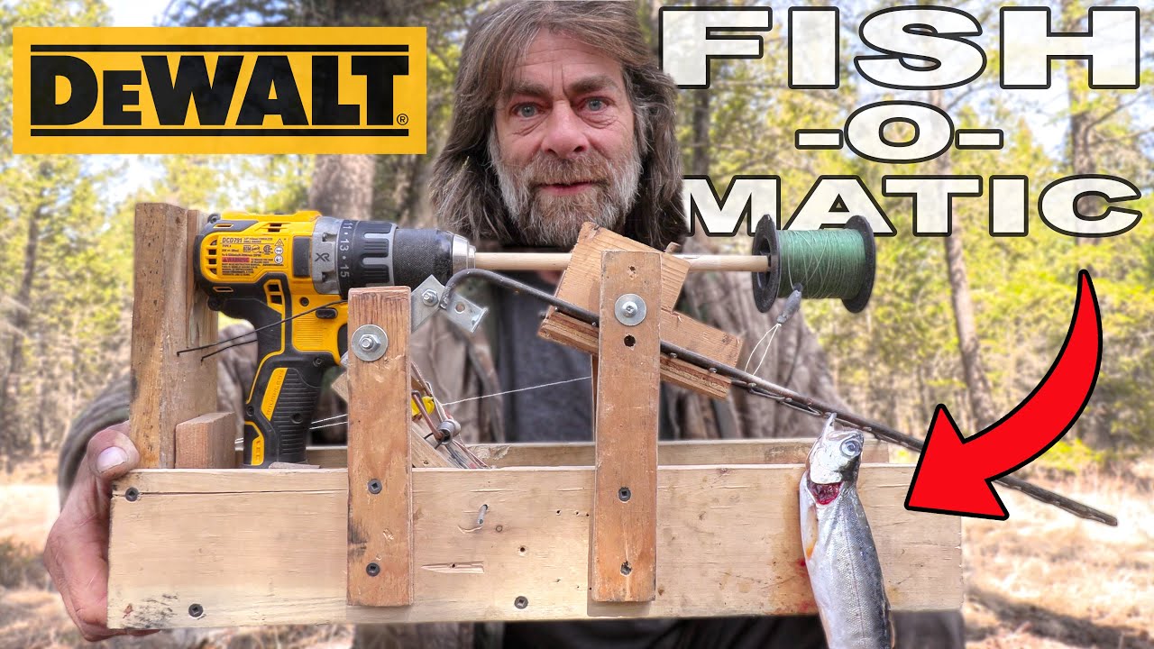 Dewalt Drill Automatic Fish Catcher | Catch & Cook Ice Fishing - YouTube