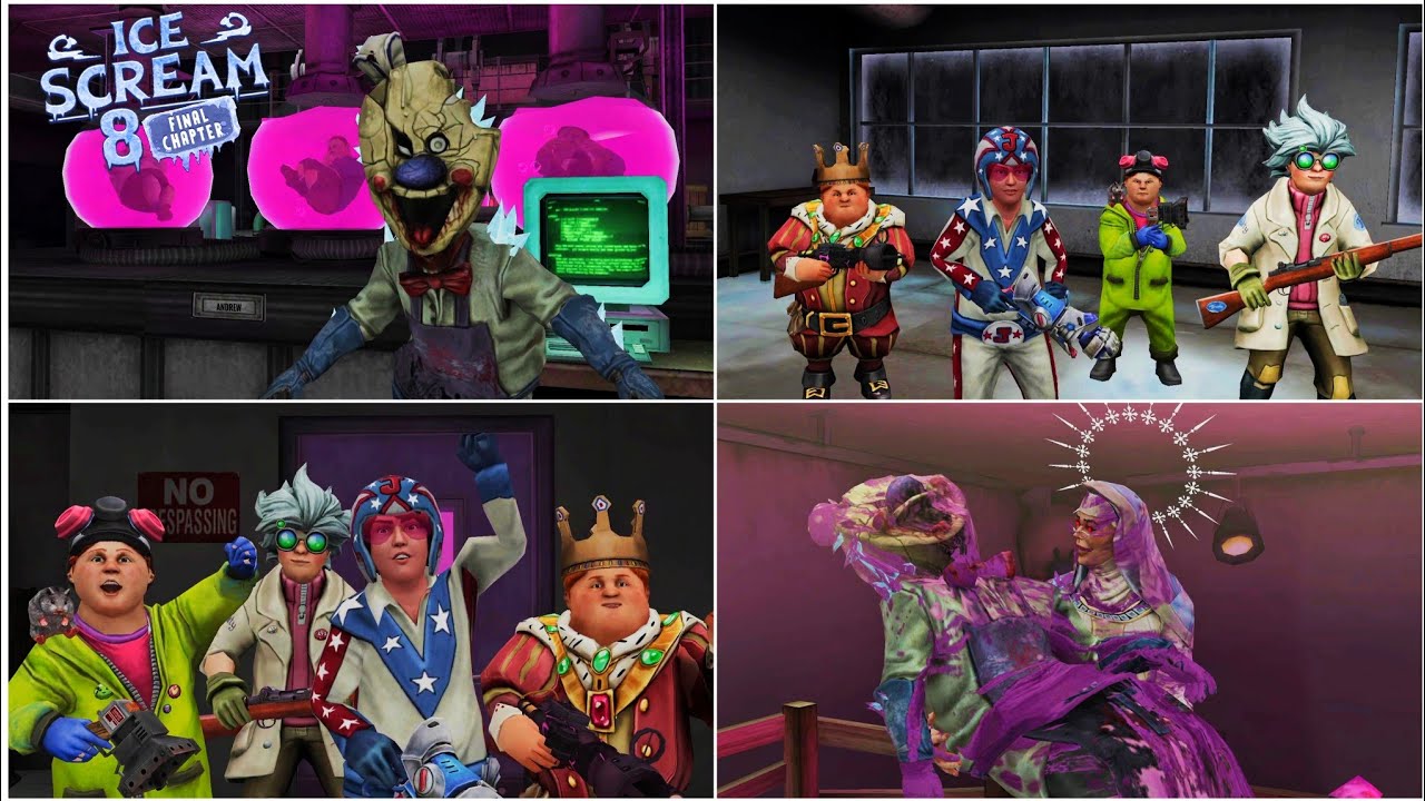 Ice Scream 8 All Kids & Villains With Max Skins Full Gameplay - YouTube