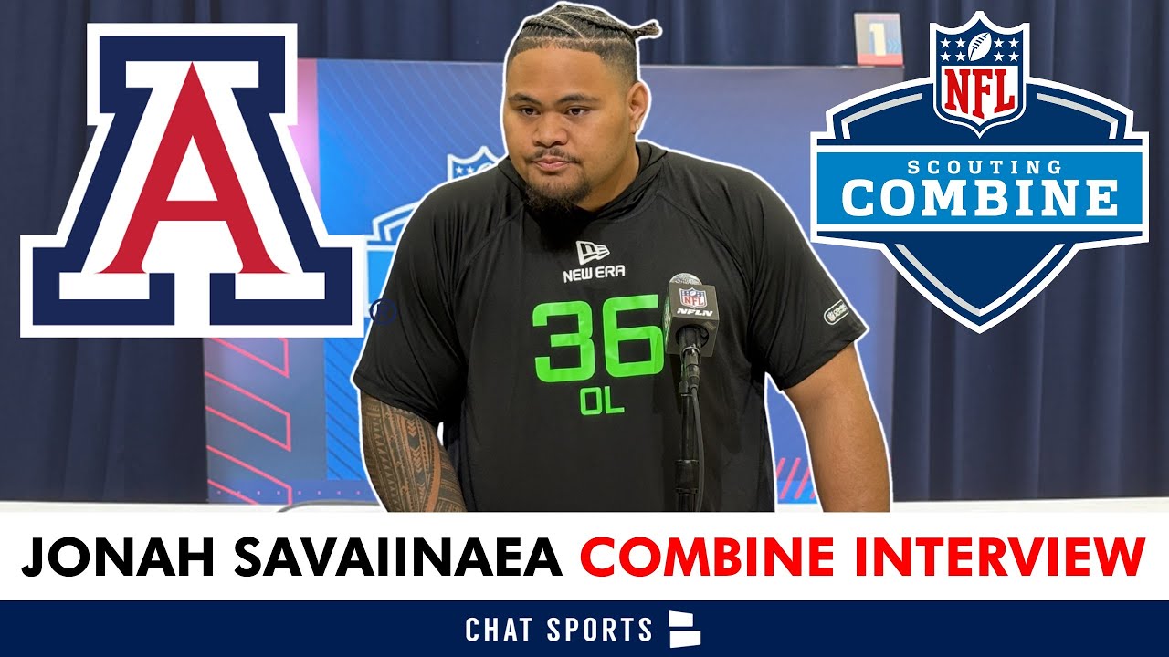 Jonah Savaiinaea 2025 NFL Scouting Combine: Spoke On Versatility & Play Style For The NFL - YouTube