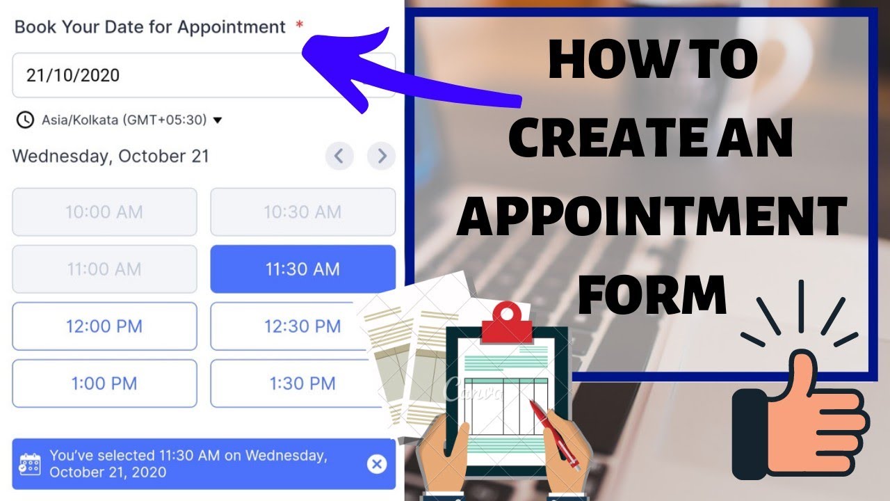 How to create online appointment form for ptm at school | unique time ...