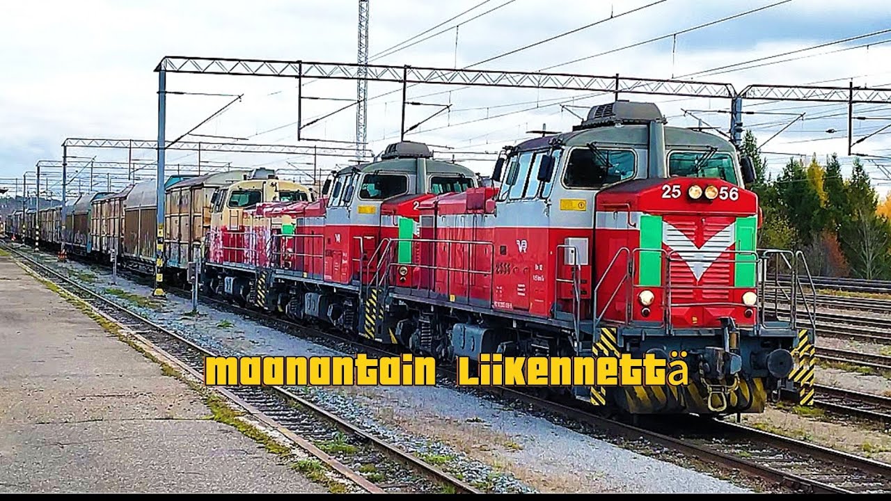 Maanantain liikennettä. Junat Lahdessa #58. 20.10.2025 kuvailut - YouTube
