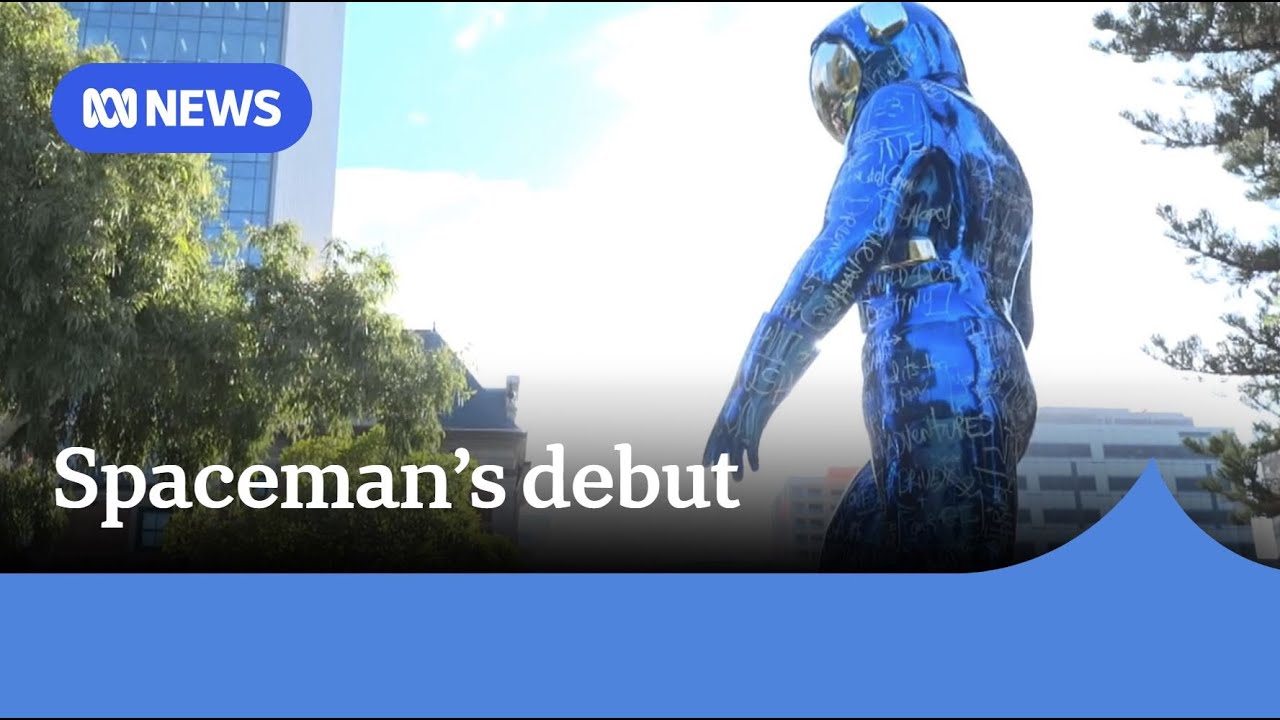 High art or space oddity? Perth's towering 'Boonji Spaceman' unveiled ...