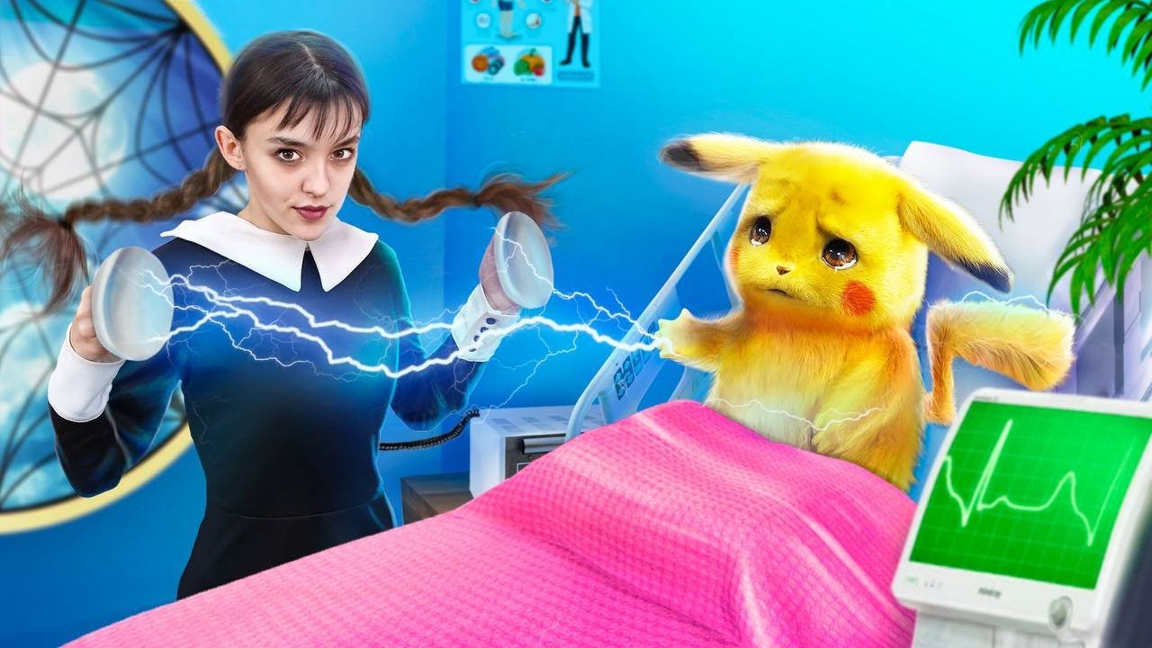 Wednesday Addams vs Pokemon! I Turned My Brother into Pokemon - YouTube