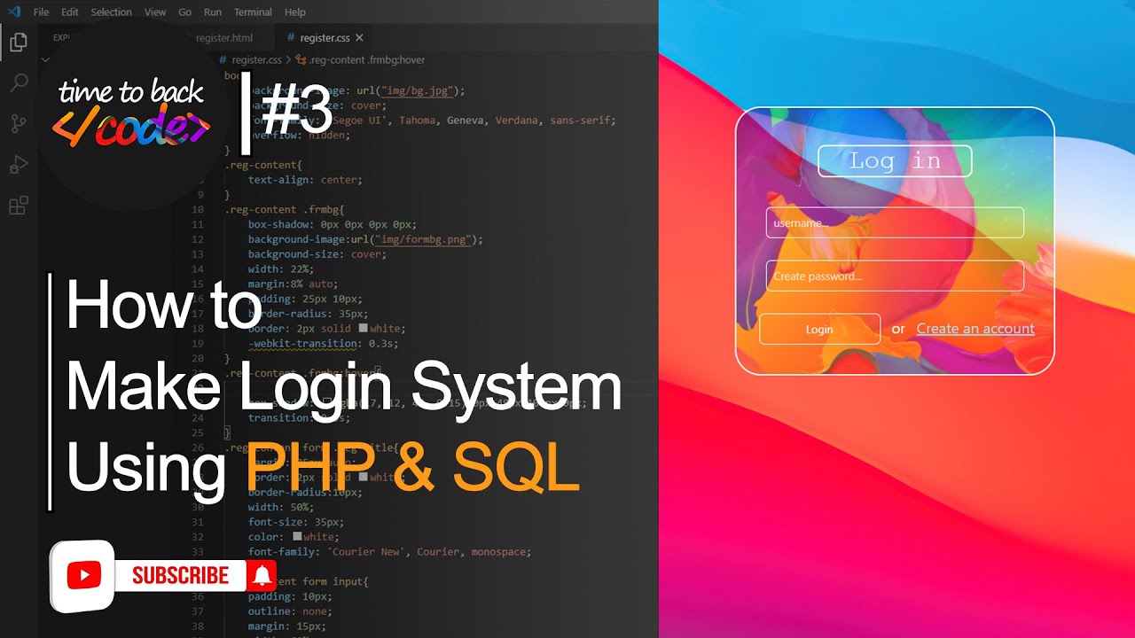 How to make login system using PHP&MySql - YouTube