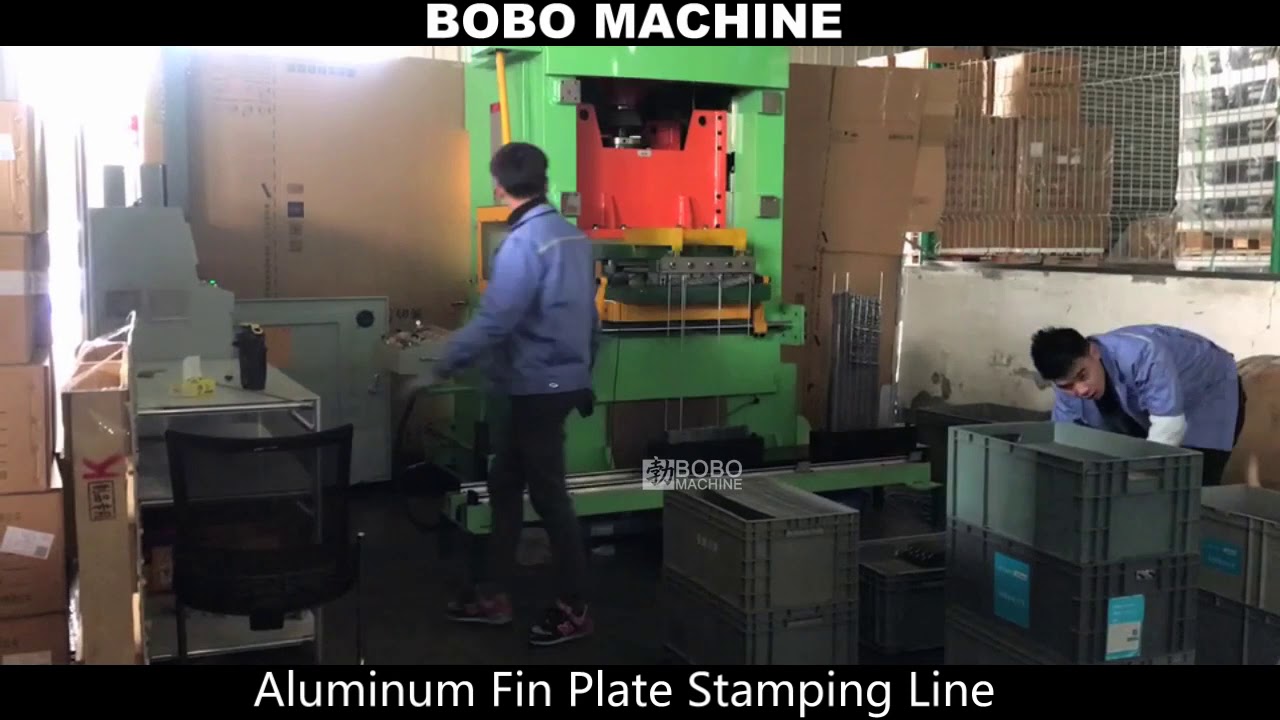Aluminum Fin Plate Stamping Line used for No frost Fin Evaporator ...