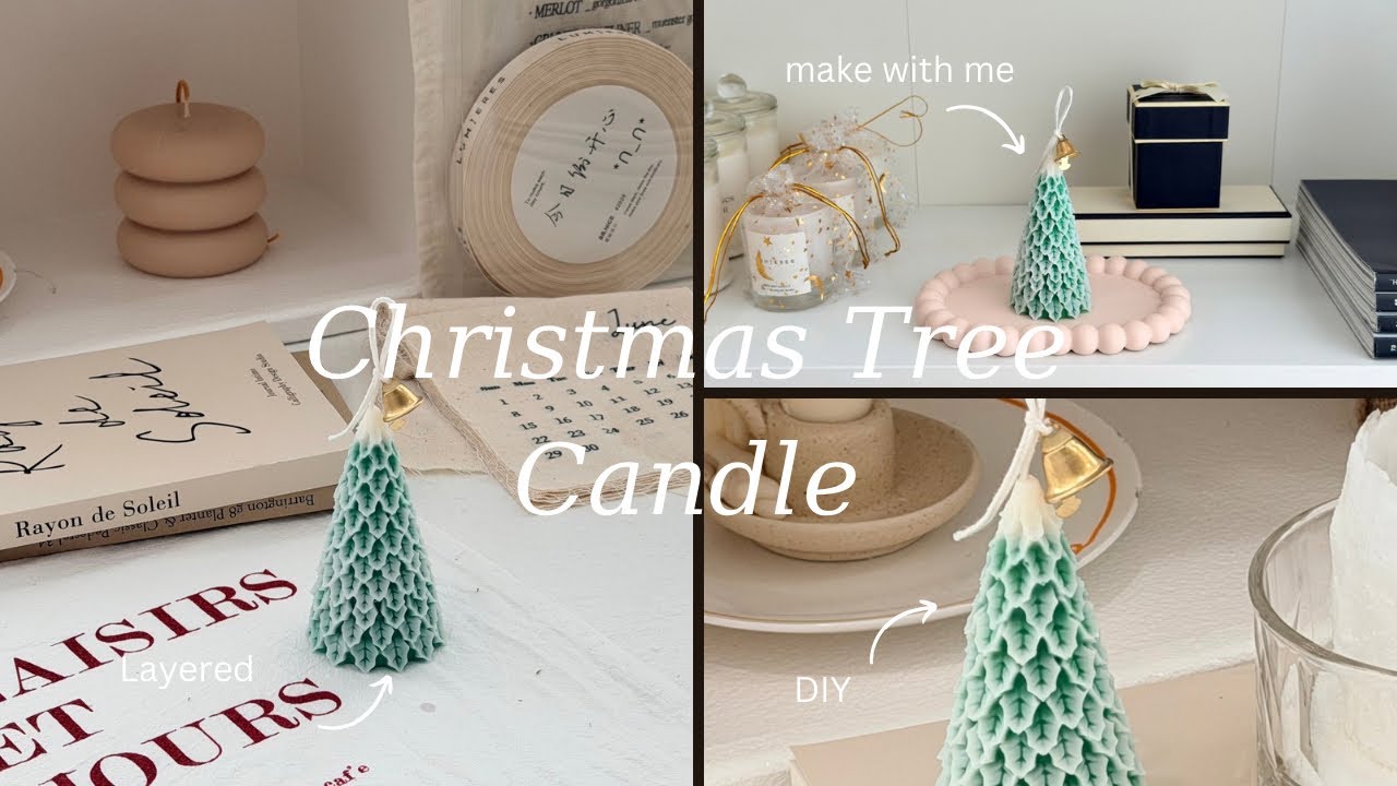 Layered Christmas Tree Candle Tutorial | DIY Christmas Candle 🎄🕯️ - YouTube