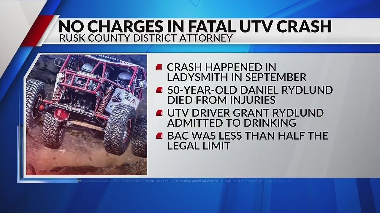 No charges for fatal UTV crash in Rusk County - YouTube