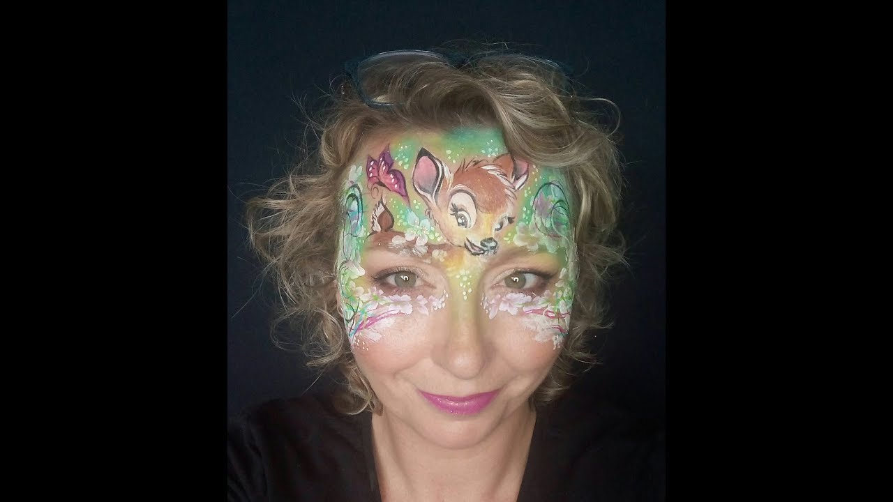 * For the love of Disney * Bambi * Spring design Face Painting - YouTube