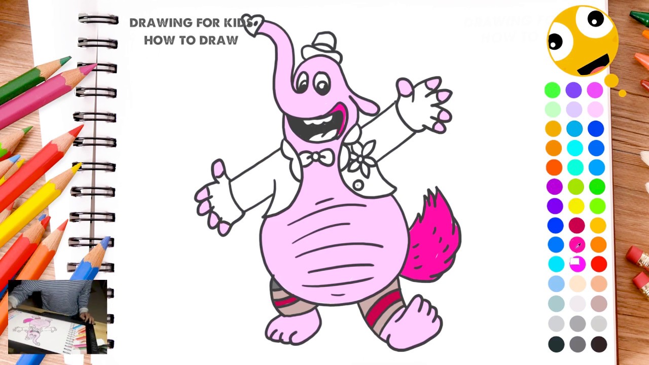 How to Draw Bing Bong Inside Out - YouTube