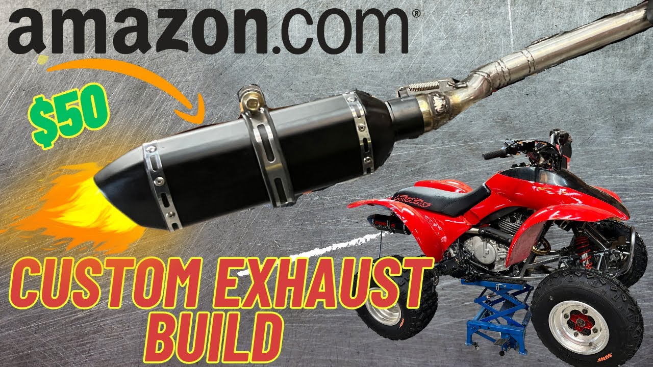 How to make Custom Exhaust with Amazon muffler - YouTube