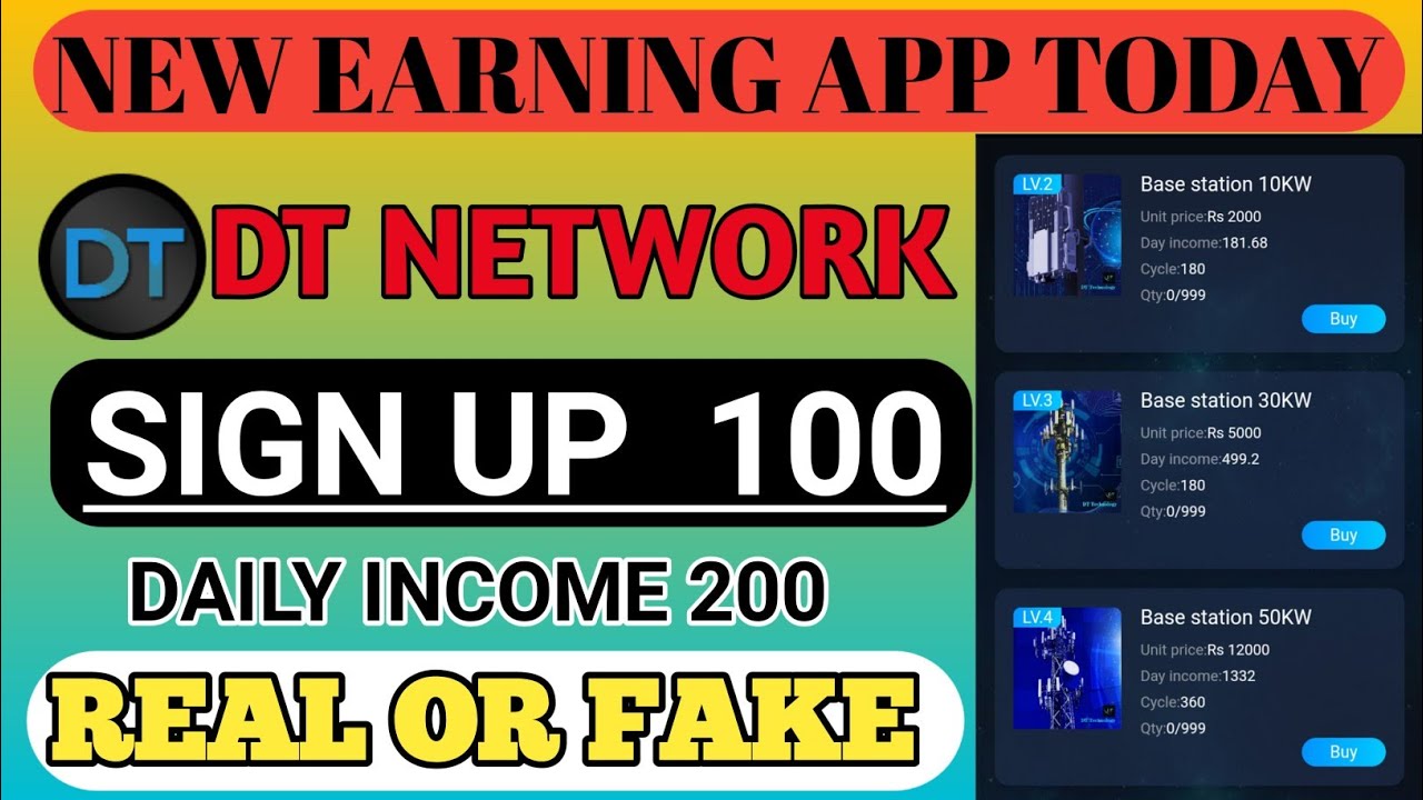 How To Earn Money By DT Network. DT Network App Full Details. DT ...