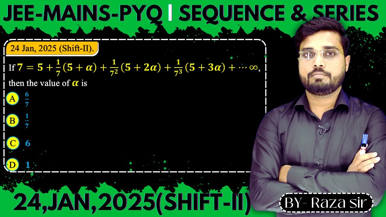 If7=5+(5+a) +(5+2a) + (5 + 3a) + ... 00, !then the value of a is - YouTube