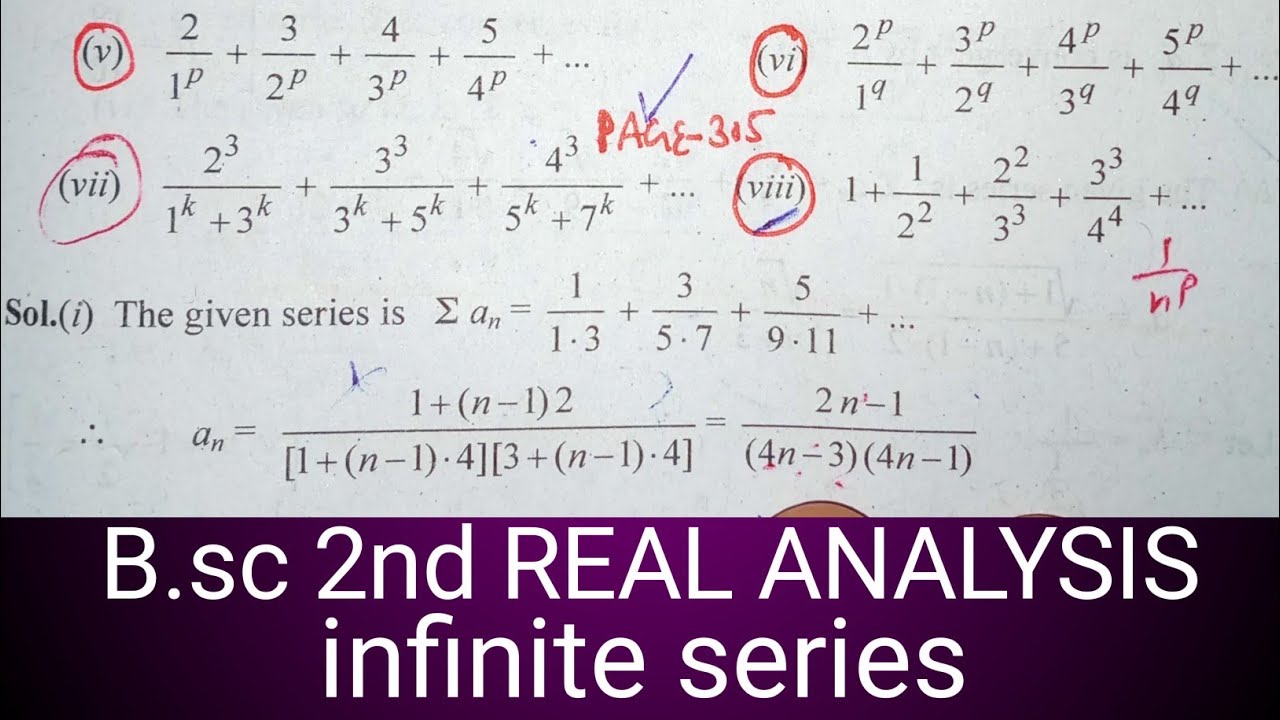 B.sc 2nd year || Real Analysis || infinite series || Ex-2(vi,vii) - YouTube