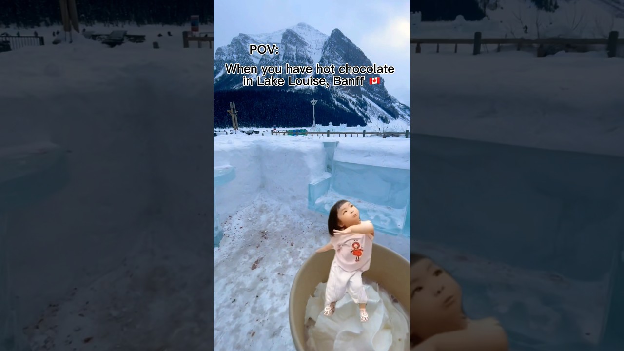 😱🤯So SATISFYING to WATCH THIS #banff #canada #travtra#memes #funny # ...