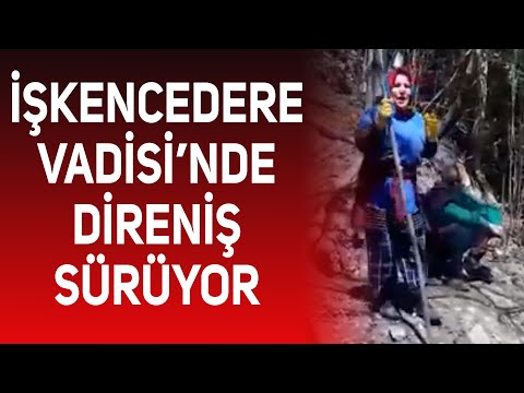 İşkencedere Vadisi’nde taş ocağı yapmak isteyen Cengiz İnşaat’a karşı direniş devam ediyor