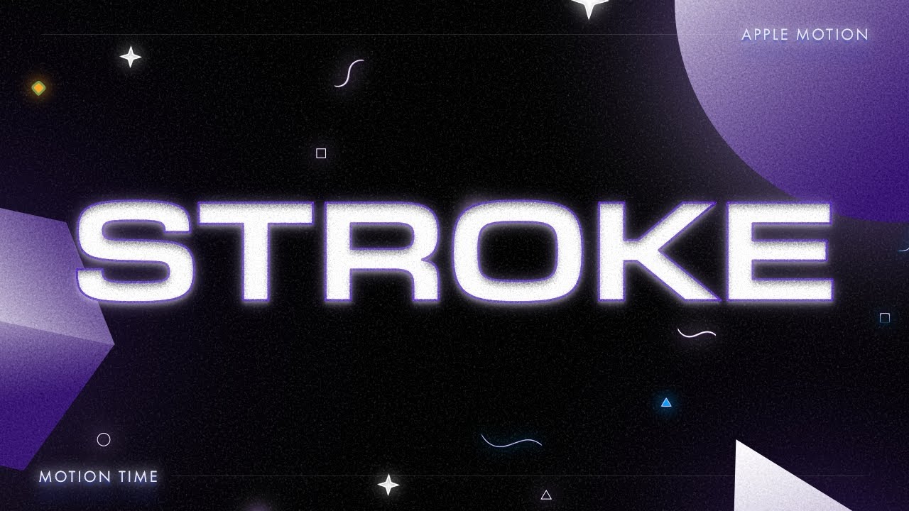 Stroke Effect in Apple Motion - YouTube