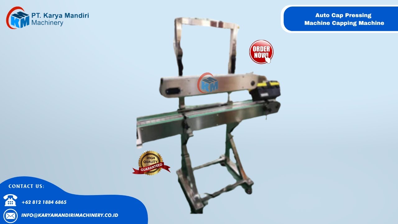 Auto Cap Pressing Machine Capping Machine - YouTube