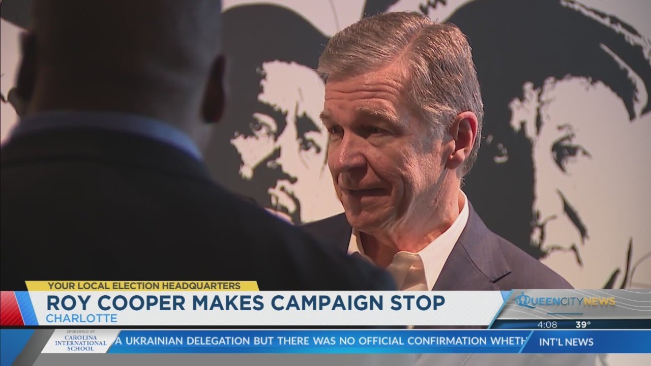 Roy Cooper makes Charlotte campaign stop - YouTube