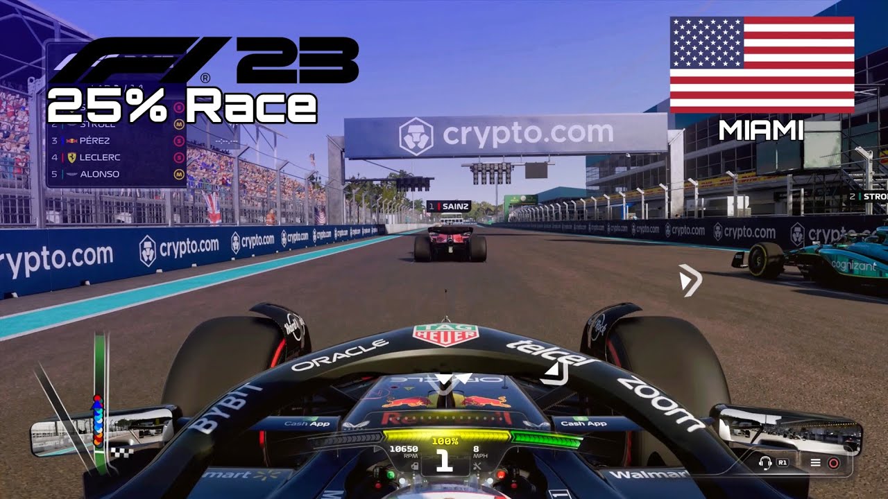 F1 2023 GAME | 25% Race Miami - Sergio Perez | PS4 Gameplay - YouTube
