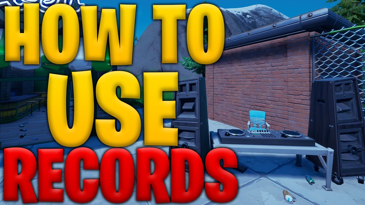 How to collect a record and place it in a Turntable in Fortnite Chapter ...